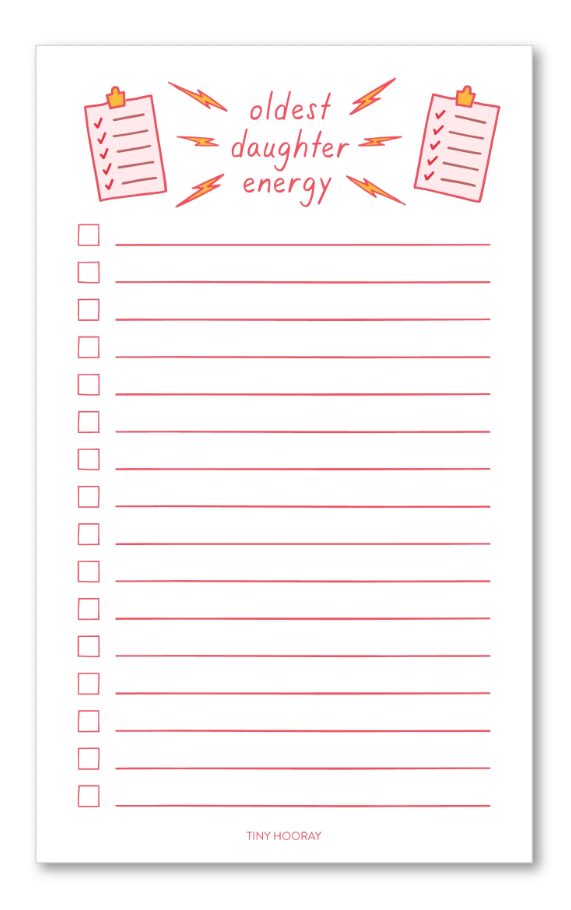 Notepad (Oldest Daughter Checklist) - Tiny Hooray | SHOP MADE IN DC